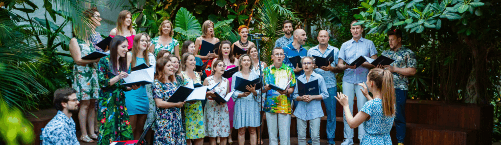 Many voices, one message - a unique choral event on the patio of Olivia ...